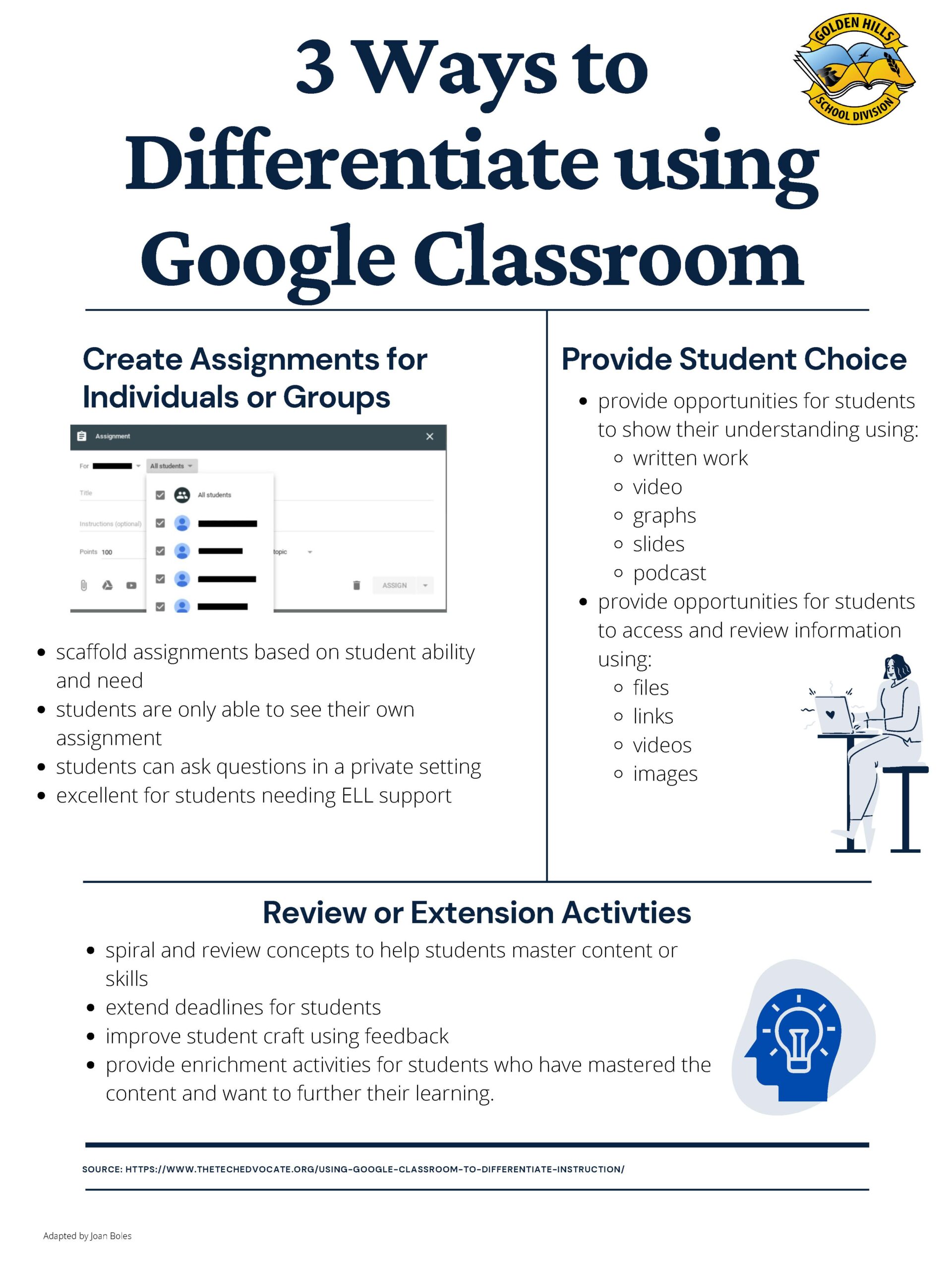 Three Ways to Differentiate Using Google Classroom - Powerful Learning